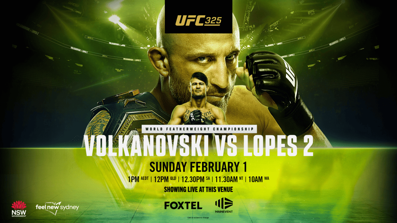 UFC 325 Live at Legends Bar - Collie River Valley